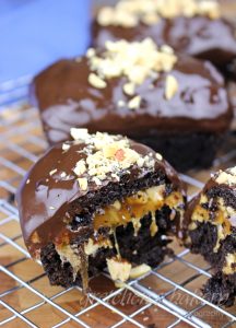 Vegan Snickers Brownies - Gretchen's Vegan Bakery