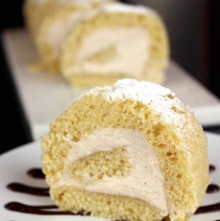Swiss Vanilla Cloud Roll - Gretchen's Vegan Bakery