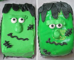 Franken Jam Cakes for Halloween - Gretchen's Vegan Bakery